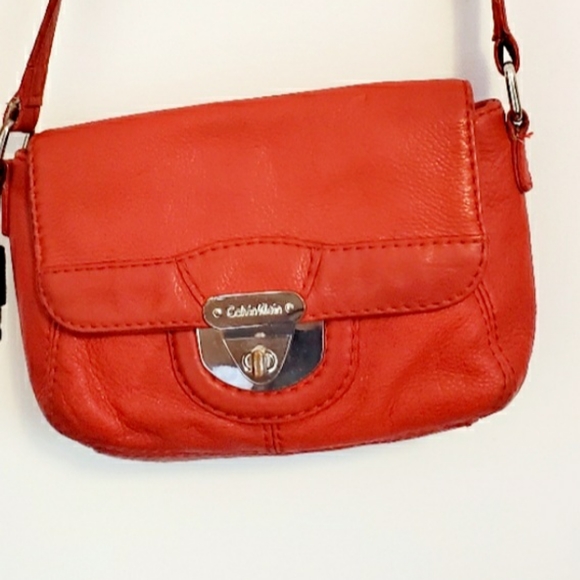 Calvin Klein | Bags | Calvin Klein Red Leather Cross Body Bag | Poshmark